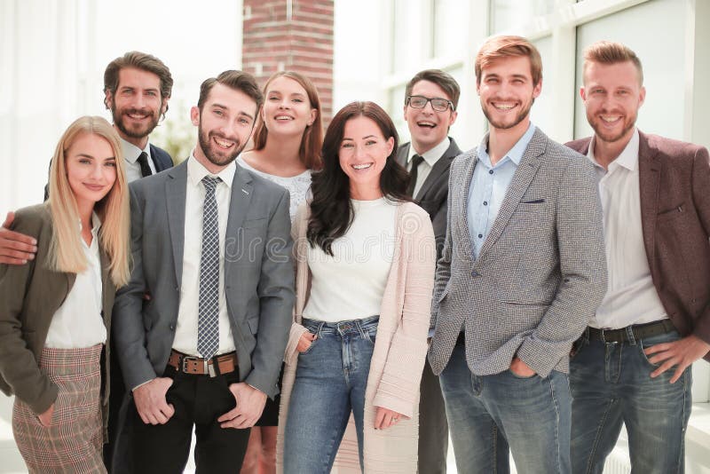 Team of Successful Young People Standing Together. Stock Photo - Image ...
