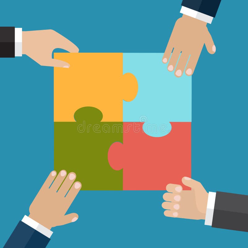 The Team Support and Help Concept. Vector Illustration Stock Vector ...