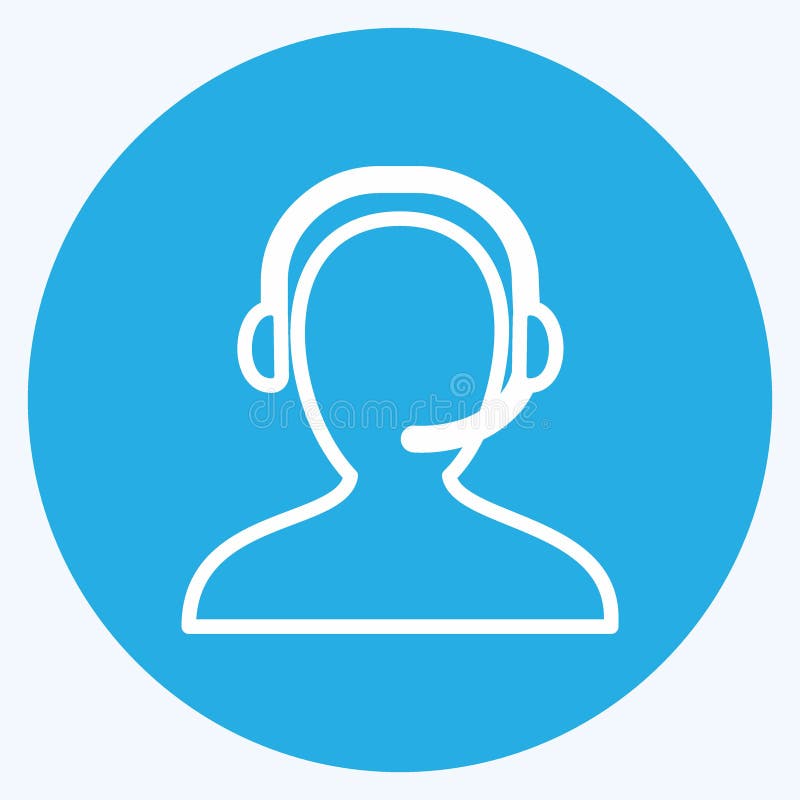 Team Support Icon in Trendy Blue Eyes Style Isolated on Soft Blue ...