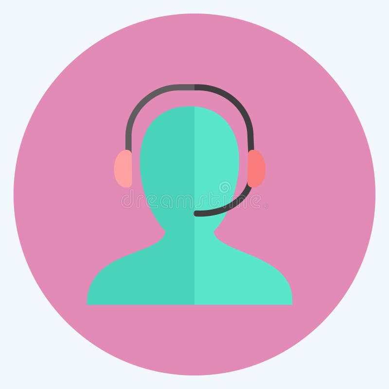 Team Support Icon in Trendy Two Tone Style Isolated on Soft Blue ...