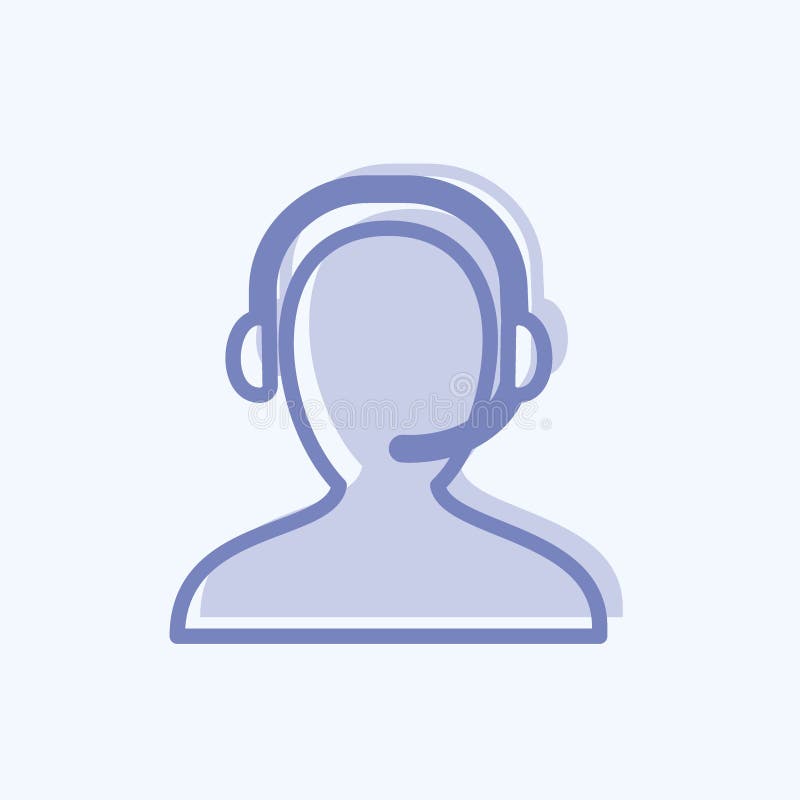 Team Support Icon in Trendy Two Tone Style Isolated on Soft Blue ...