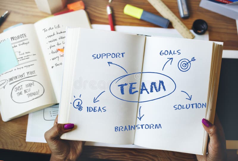 Team Support Ideas Business Concept Fotografia Stock - Immagine di ...