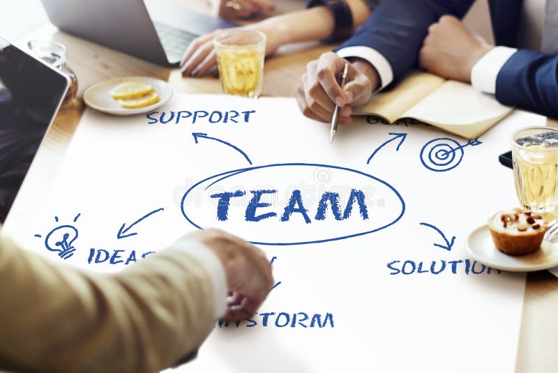 Team Support Ideas Business Concept Stock Photo - Image of snack ...