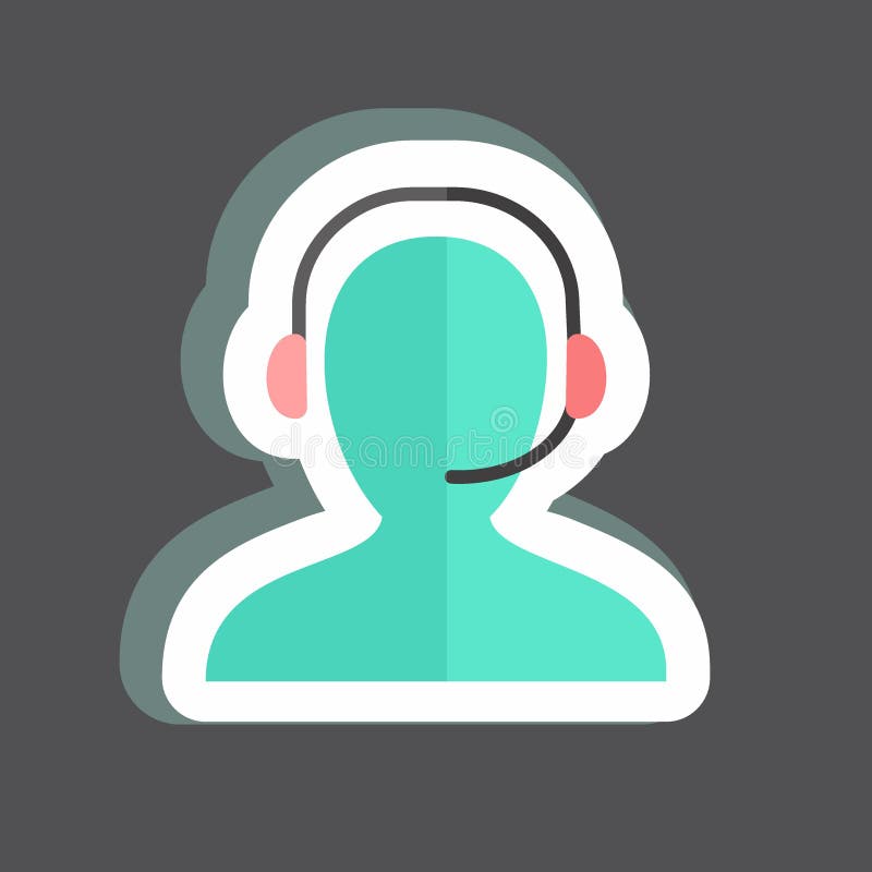 Team Support Sticker in Trendy Isolated on Black Background Stock ...