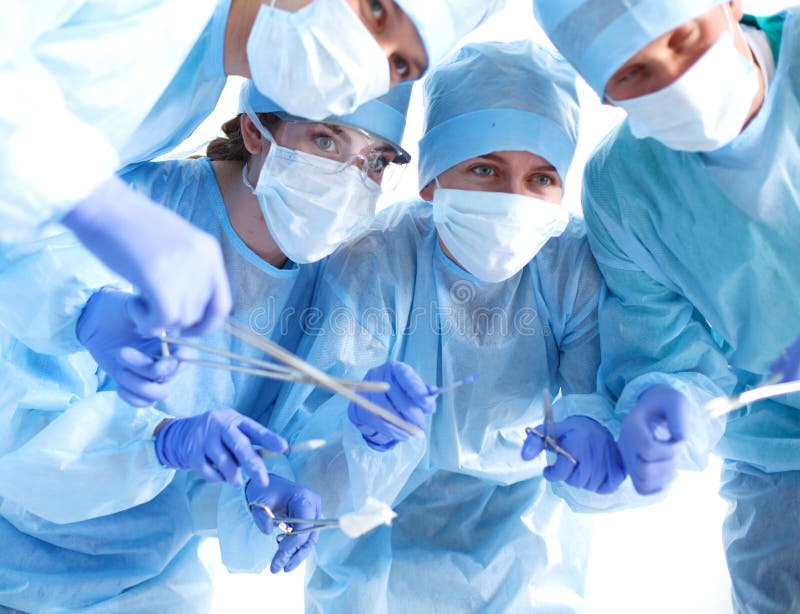 Team Surgeon at Work in Operating Room Stock Image - Image of group ...