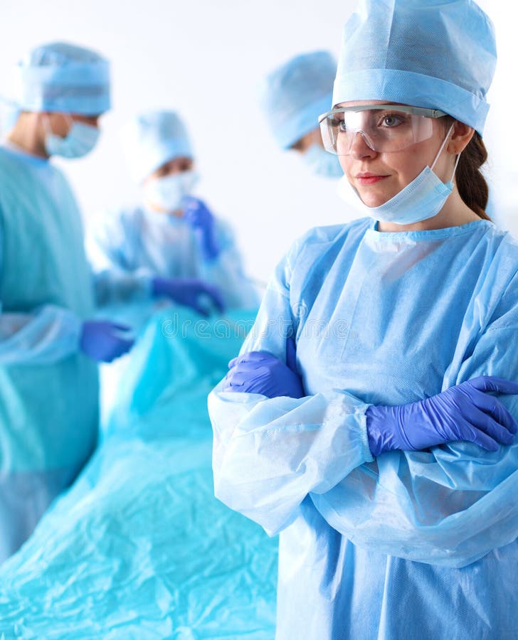 Team Surgeon at Work in Operating Room Stock Image - Image of people ...