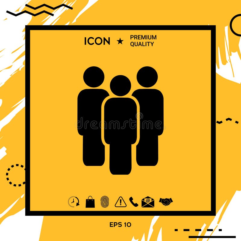 Team symbol, icon stock vector. Illustration of business - 105925617