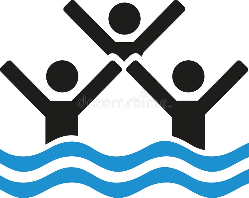 Synchronized Swimming Team Pictogram Stock Vector - Illustration of ...