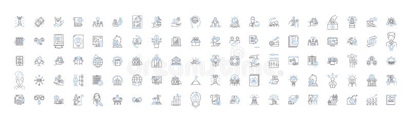Team Synergy Line Icons Collection. Collaboration, Unity, Trust ...