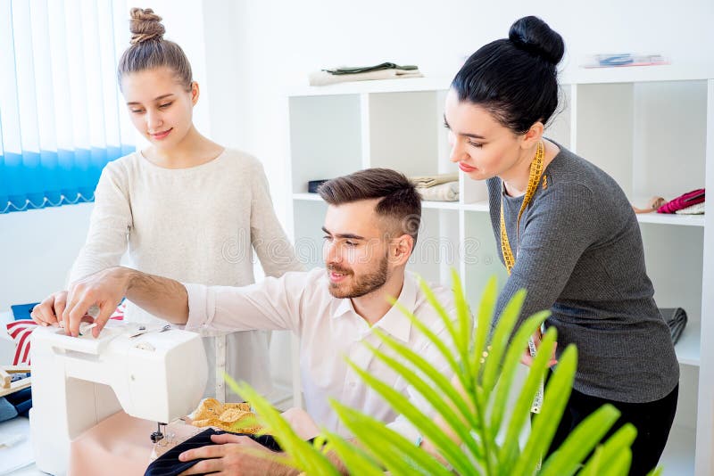 Team of tailors stock image. Image of design, style, adult - 89730229