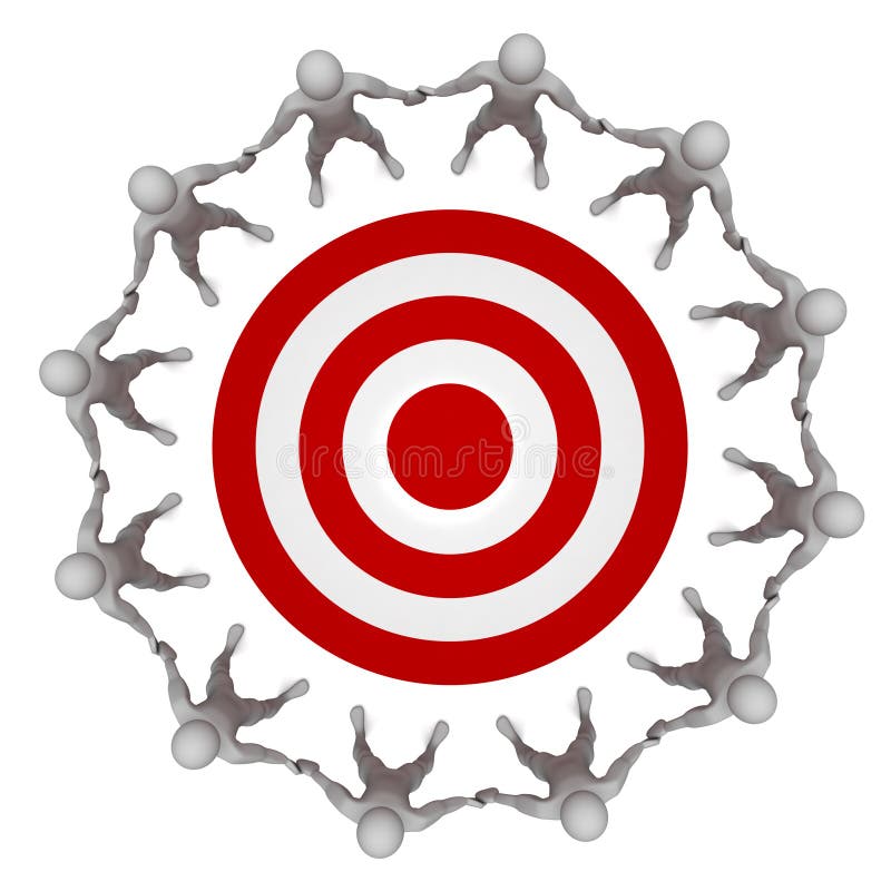 Team target stock illustration. Illustration of figure - 31785281