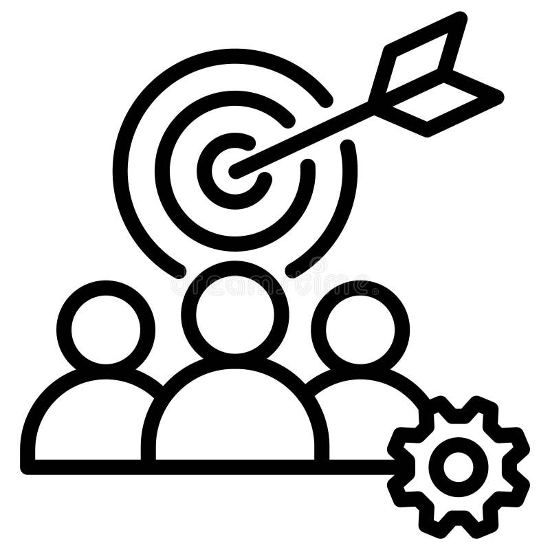Team Target Icon, Business Goal Vector Stock Vector - Illustration of ...
