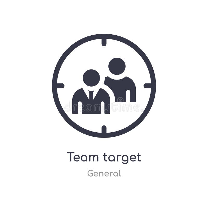 Team Target Icon. Isolated Team Target Icon Vector Illustration from ...
