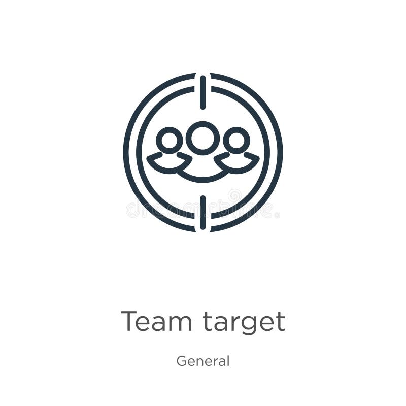 Team Target Vector Icon in 6 Different Modern Styles. Black, Two ...