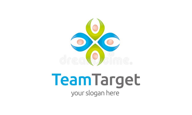 Team Target Logo Template stock de ilustración. Ilustración de cuidado ...