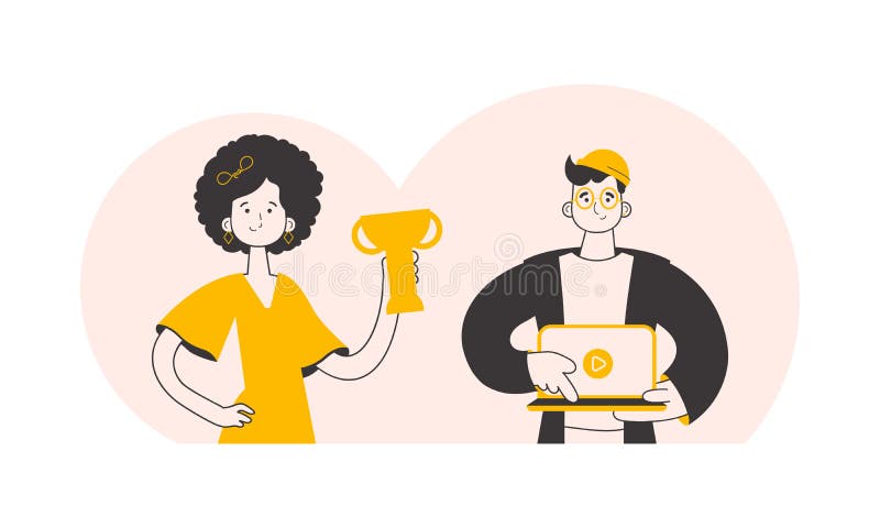 Team of Teachers. Online Learning Concept. Linear Style. Vector ...