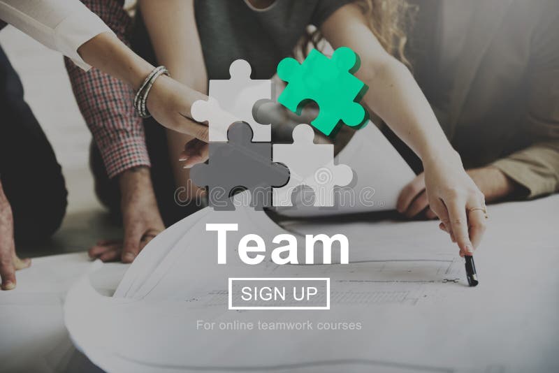 Team Teamwork Collaboration Connection Unity Concept Stock Photo ...