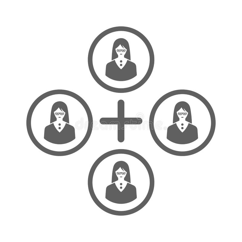 Team, Teamwork Icon / Gray Vector Stock Vector - Illustration of ...