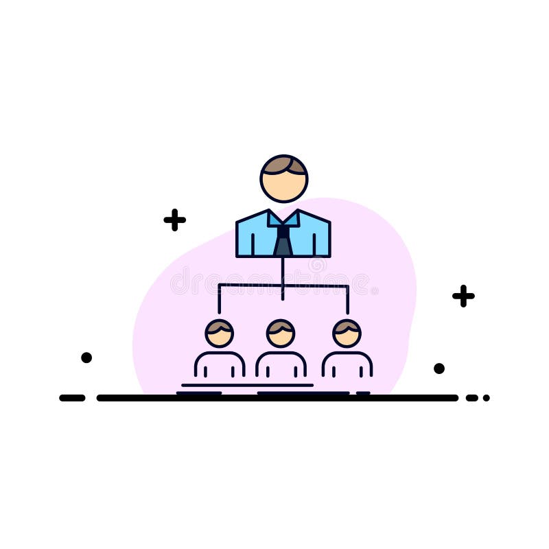 Team, Teamwork, Organization, Group, Company Flat Color Icon Vector ...