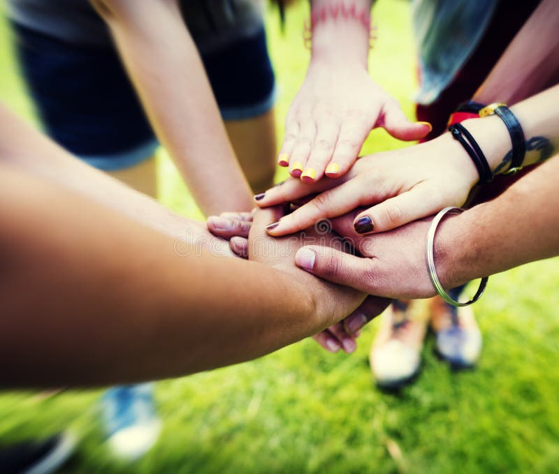 Team Teamwork Relation Together Unity Friendship Concept Stock Image ...