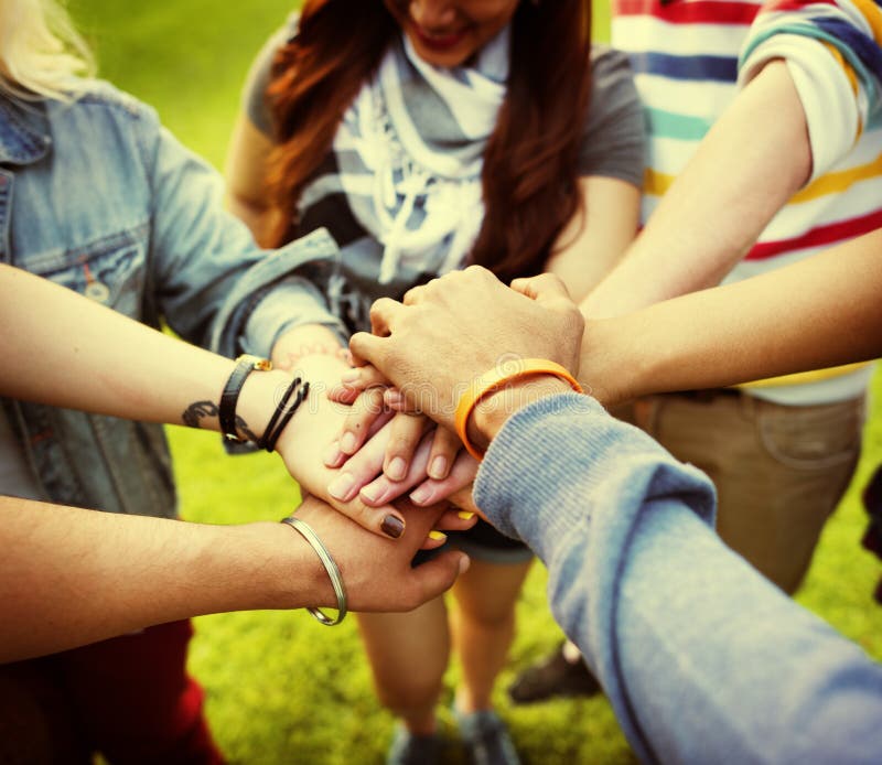 Team Teamwork Relation Together Unity Friendship Concept Stock Image ...