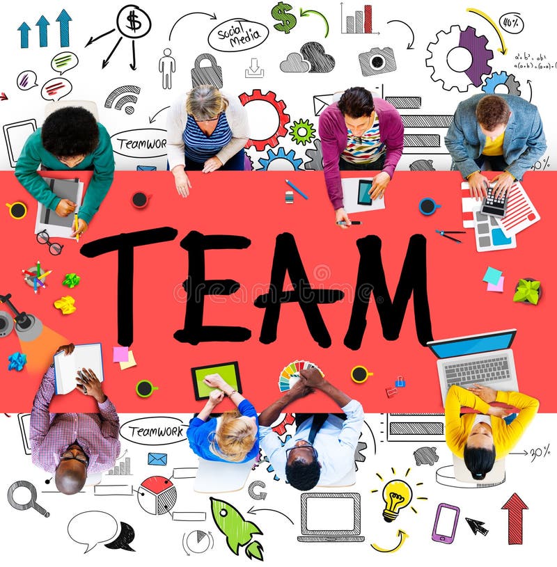 Groepswerk Team Collaboration Connection Togetherness Unity Concep