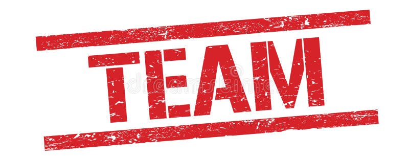 TEAM Text on Red Vintage Lines Stamp Stock Illustration - Illustration ...