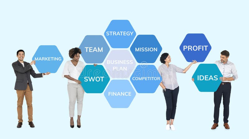 A Team with Their Business Plan Stock Image - Image of action, planning ...