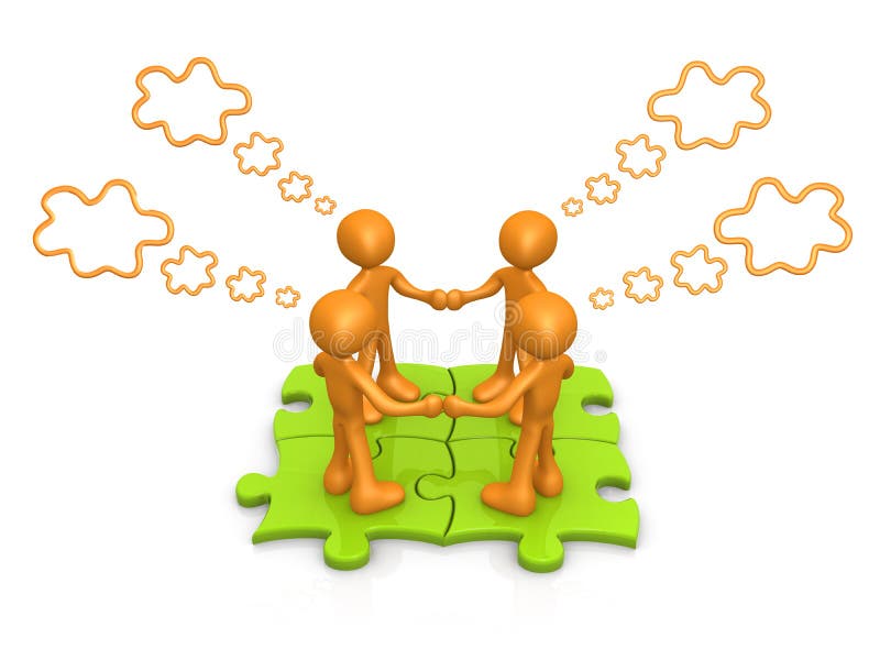 Team Thinking stock illustration. Illustration of cartoon - 7220875