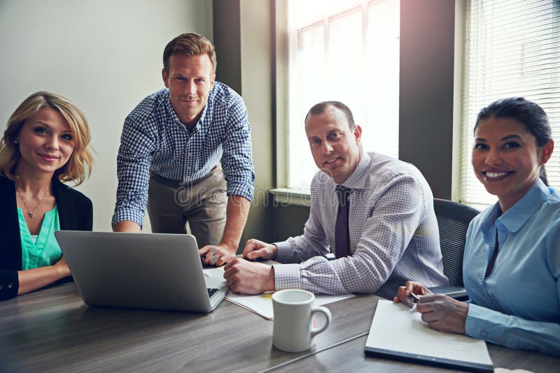 The Team To Make it Work. Portrait of a Group of Colleagues Having a ...