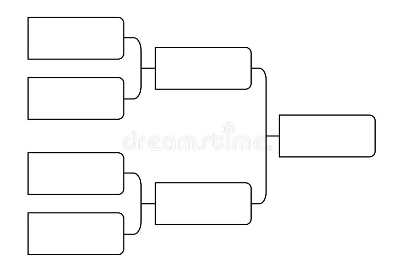 4 Team Tournament Bracket Championship Vector Stock Vector ...