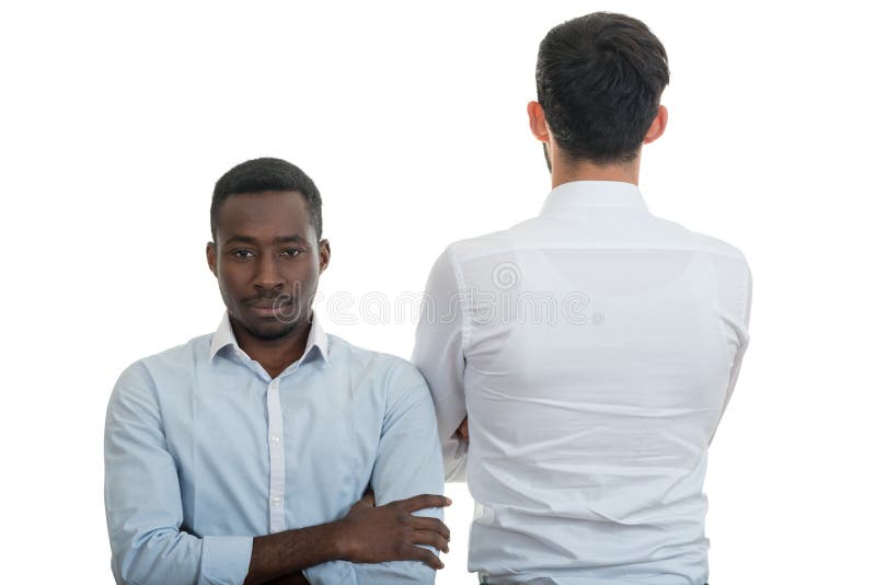 Team of Two Diverse Business People Isolated Over White Stock Photo ...