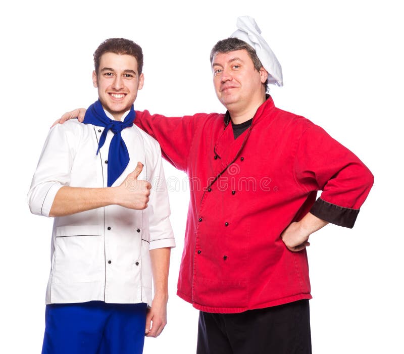 Team of Two Men, Chefs, Cooks Stock Photo - Image of healthy, food ...
