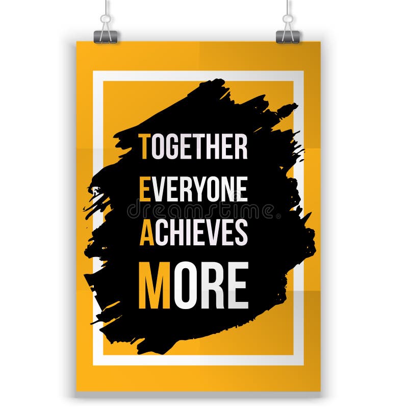 Team Typography Poster. Vector Typography Banner Design Concept on ...