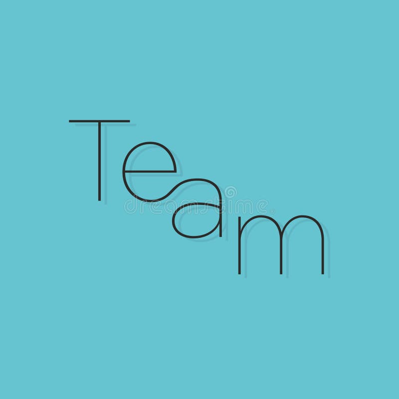 Team Typography - Team Work Banner Stock Vector - Illustration of ...