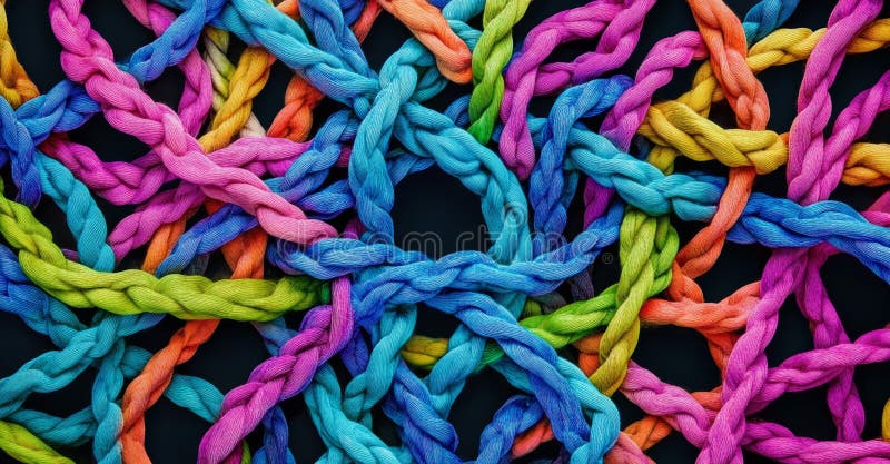 Team Unity or Corporate Connection Partnerships As Ropes Shaped As a ...