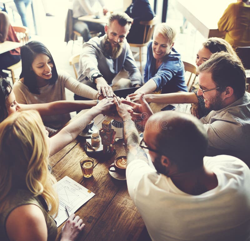 Team Unity Friends Meeting Partnership Concept Stock Photo - Image of ...