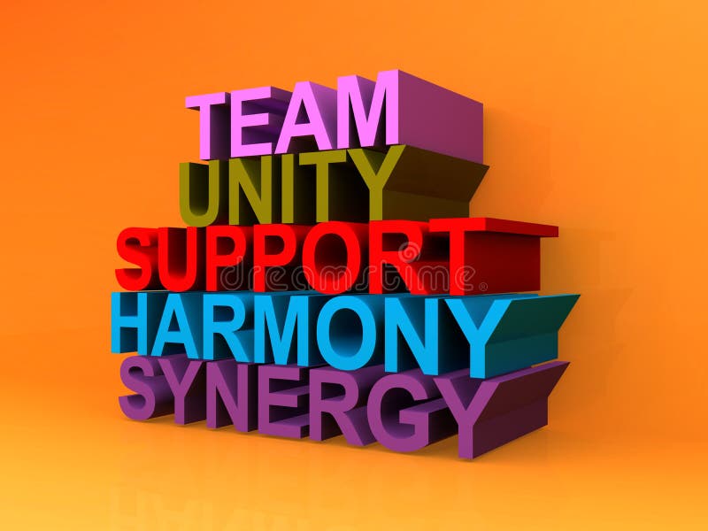 Team unity and cooperation stock illustration. Illustration of ...