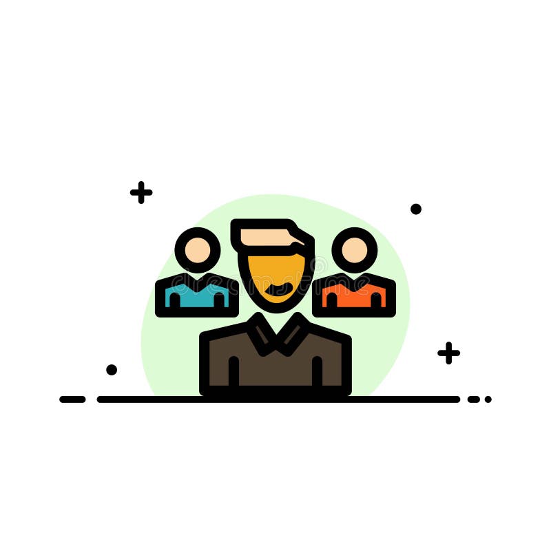 Team, User, Manager, Squad Business Flat Line Filled Icon Vector Banner ...