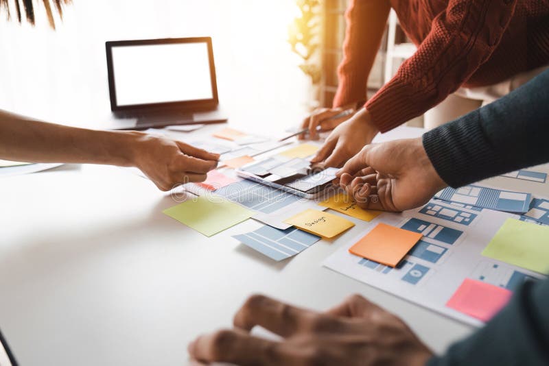 Creative Graphic Designer Working on Color Palettes and Design Concepts ...