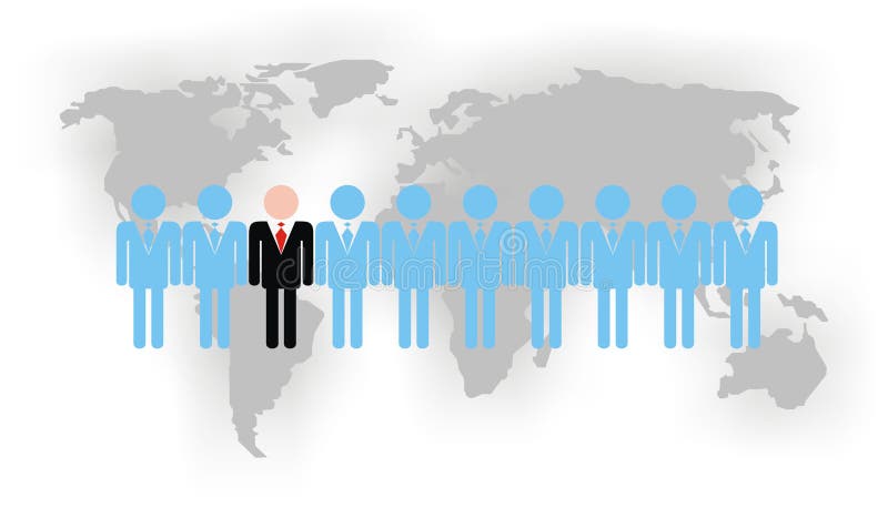 Stand out in team stock illustration. Illustration of isolated - 12618905