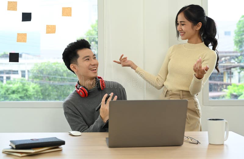 Team of Video and Sound Editor Discussing on New Creative Project ...