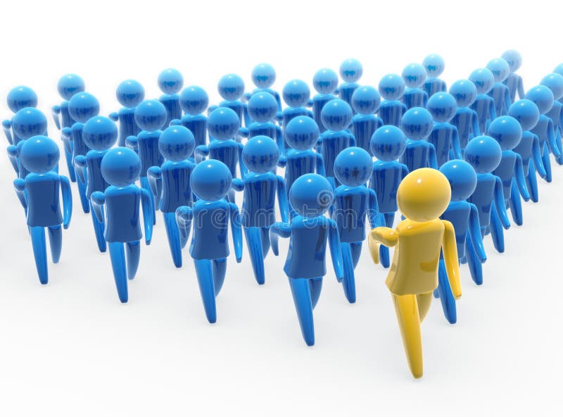 Team walk stock illustration. Illustration of boss, cyan - 6785628