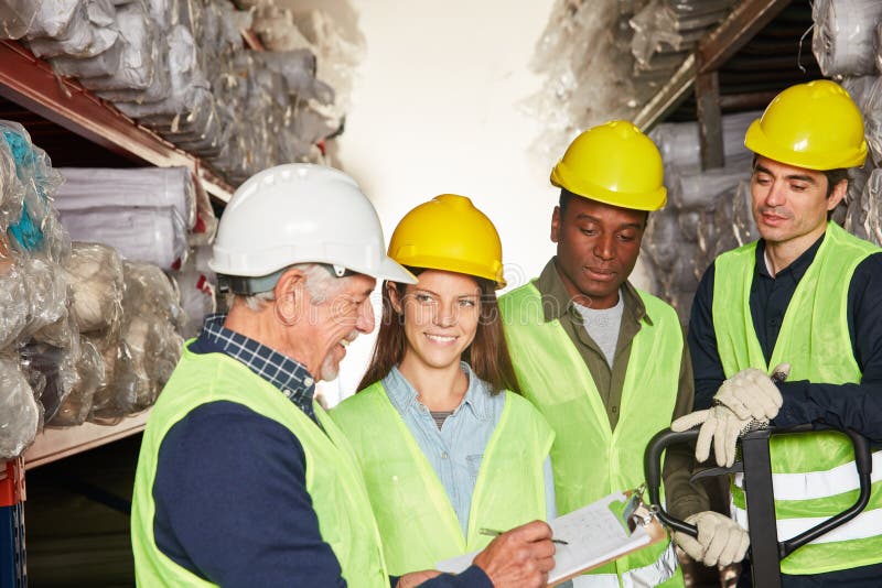 Team Warehouse Workers and Order Pickers Stock Image - Image of ...