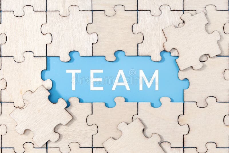 Team Word on Blue Background Stock Photo - Image of partnership ...
