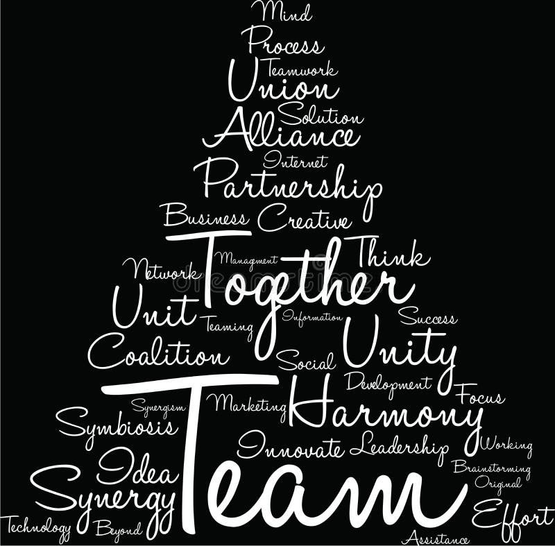 Team Word Cloud stock vector. Illustration of teamwork - 108490012