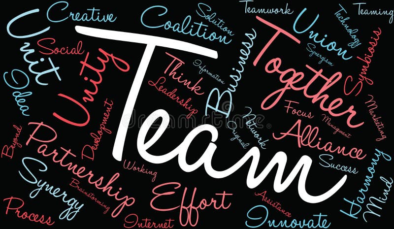 Team Word Cloud stock vector. Illustration of innovate - 108489838