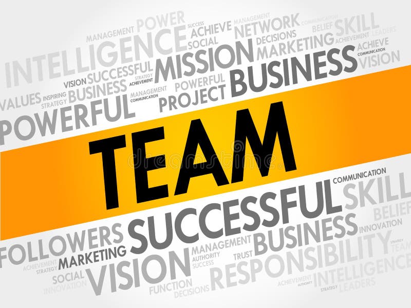 TEAM word cloud stock illustration. Illustration of idea - 206314619