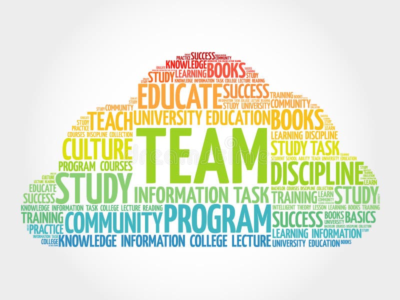 TEAM word cloud stock illustration. Illustration of idea - 206314619