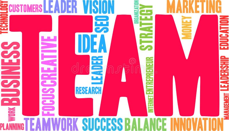 Team Word Cloud stock vector. Illustration of strategy - 102593617